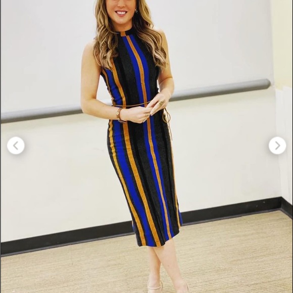 Corey Lynn Calter | Dresses | Corey Lynn Calter Multicolor Striped Midi ...